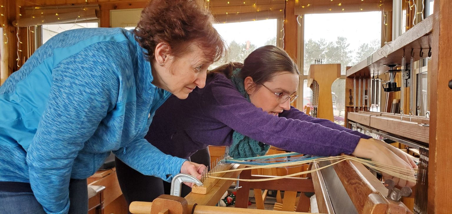 Floor Loom Weaving - Erindale Tapestry Studio